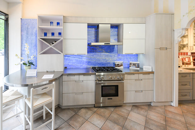 Brookhaven Modern White Kitchenette with Stainless Steel Countertops ...