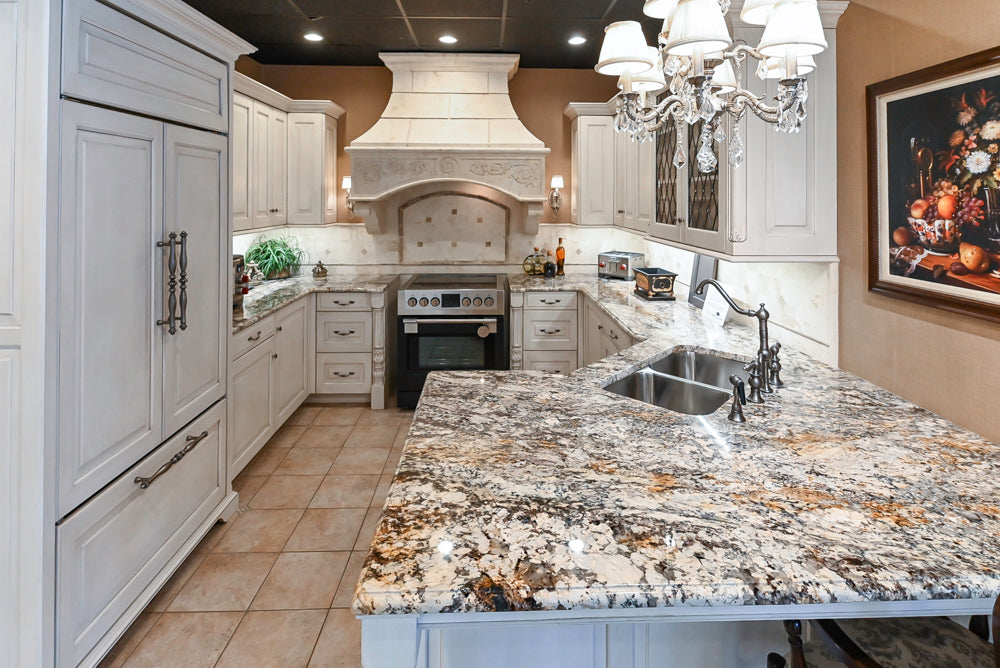 Signature Custom Traditional White Kitchen with Granite Countertops an ...