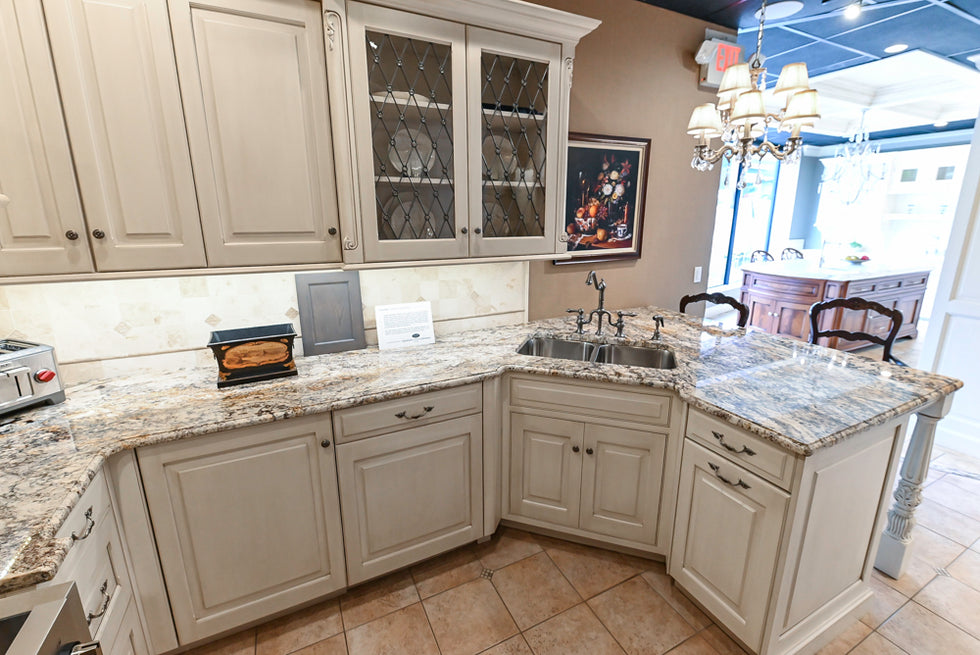 Signature Custom Traditional White Kitchen with Granite Countertops an ...