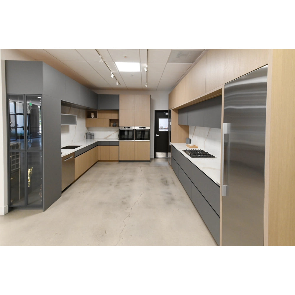 Lusso Bio-Space Glass & Wood Modern Showroom Display Kitchen – Aurora Circ