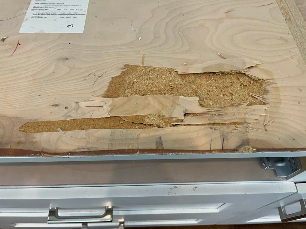 Rutt Transitional White Kitchen with Island, Wet Bar, Granite Countert ...