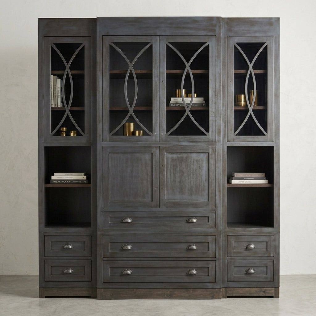 Custom Traditional Navy Blue Hutch | 100