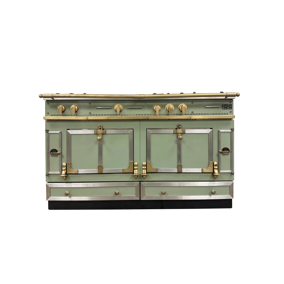 La Cornue Chateau 150 59" Pale Green Dual Fuel Range with Matching Hoo ...