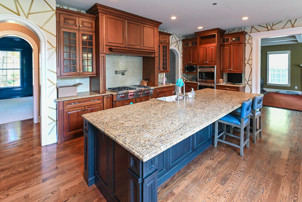 Century Traditional Cherry Kitchen with Granite Countertops and Sub-Ze ...